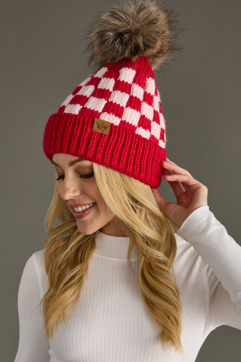Mina Checkered Pom Hat – Panache Apparel Collection