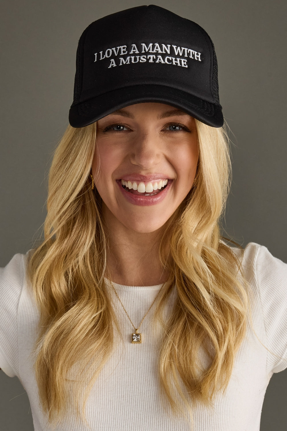 I Love A Man With A Mustache Trucker Hat – Panache Apparel Collection