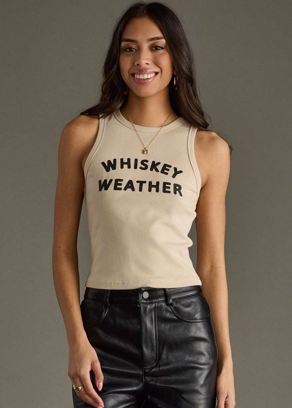 Beige Whiskey Weather Tank Top – Panache Apparel Collection