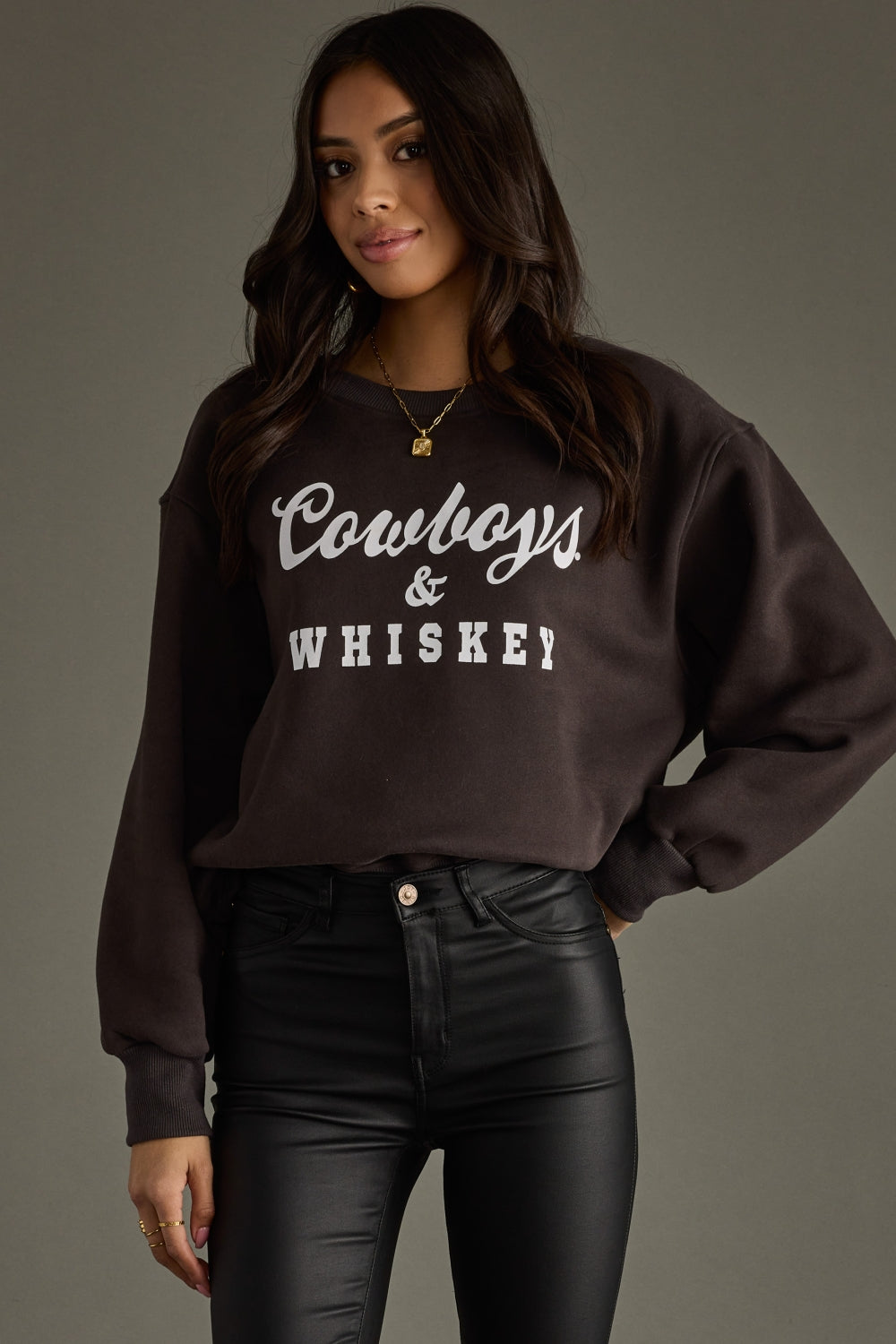 Cowboys & Whiskey Sweatshirt – Panache Apparel Collection