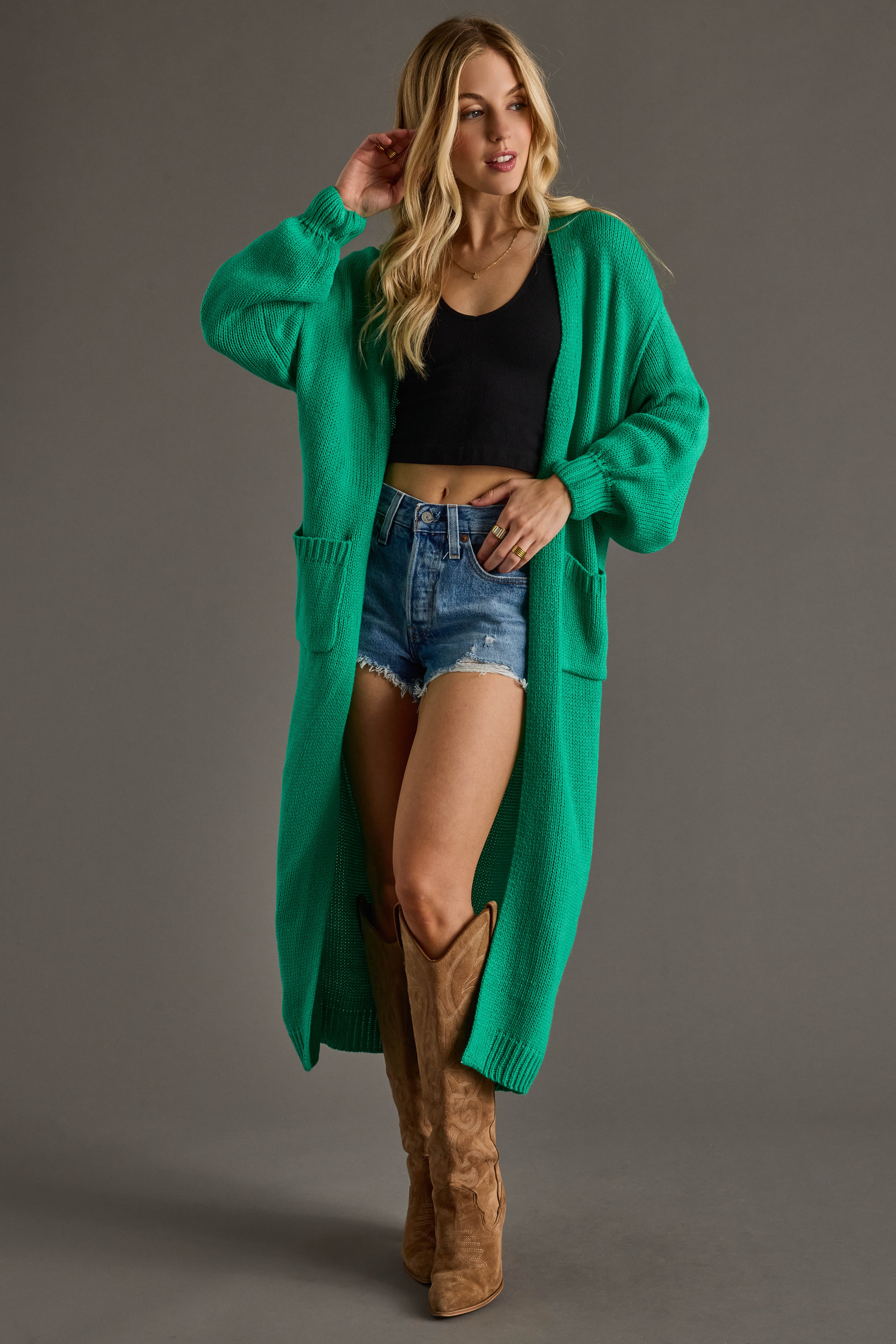 Green Duster Cardigan – Panache Apparel Collection