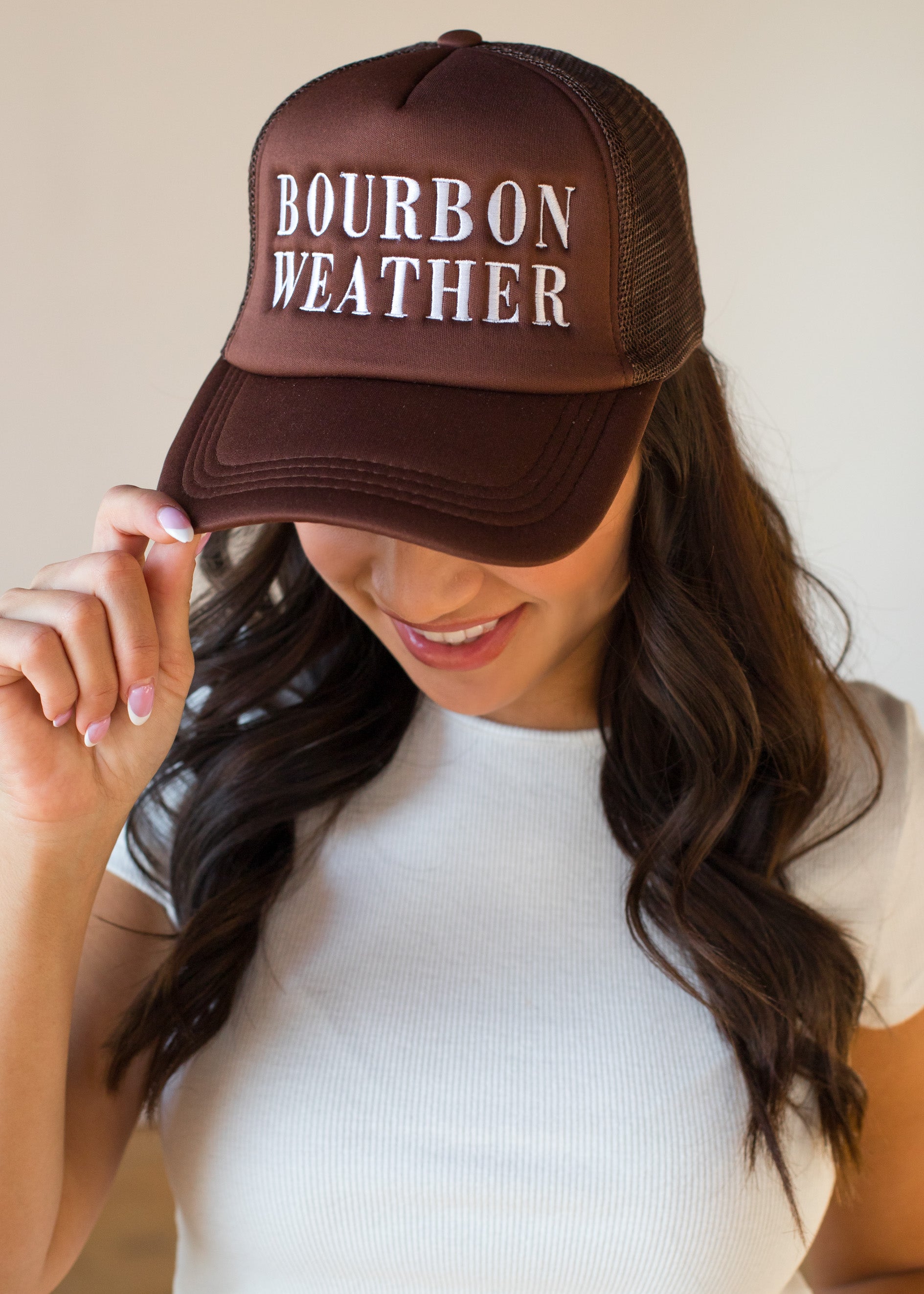 Bourbon Weather Trucker Hat - Brown – Panache Apparel Collection