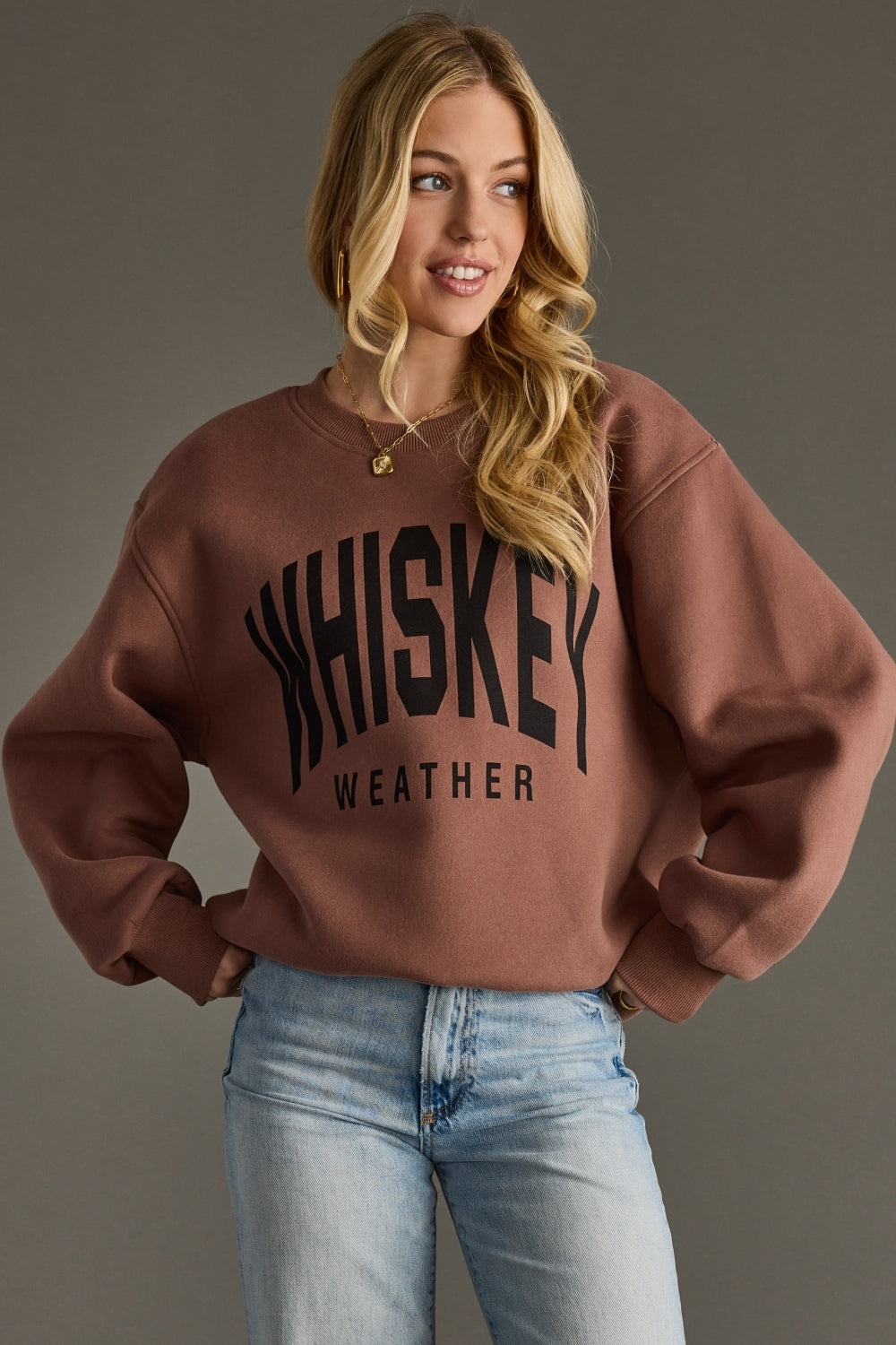 Brown Whiskey Weather Sweatshirt – Panache Apparel Collection